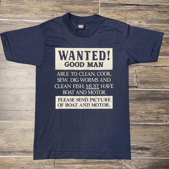 Screen Stars | Tops | Vintage Wanted Good Man Funny Graphic Single ...